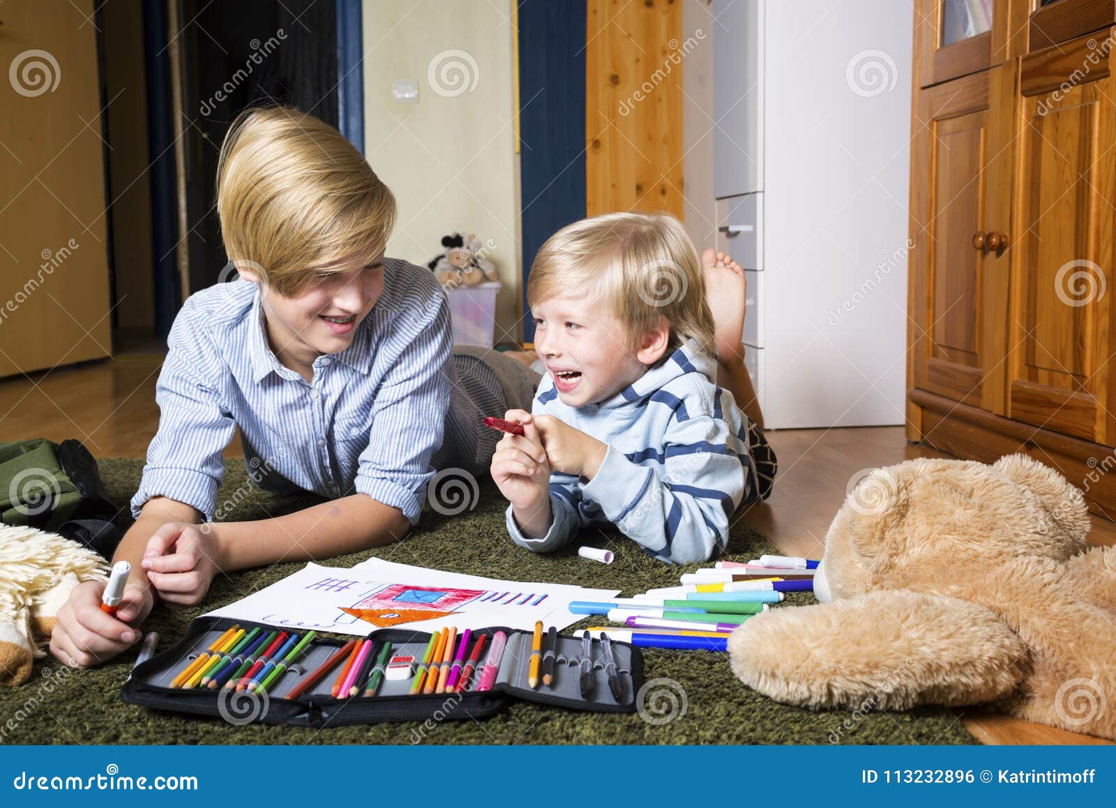 Brothers having fun stock photo. Image of home, hand - 113232896