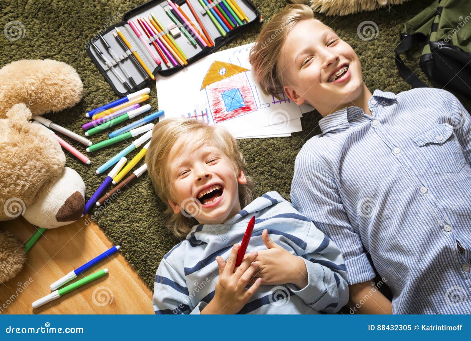 Brothers having fun stock image. Image of beautiful, caucasian - 88432305