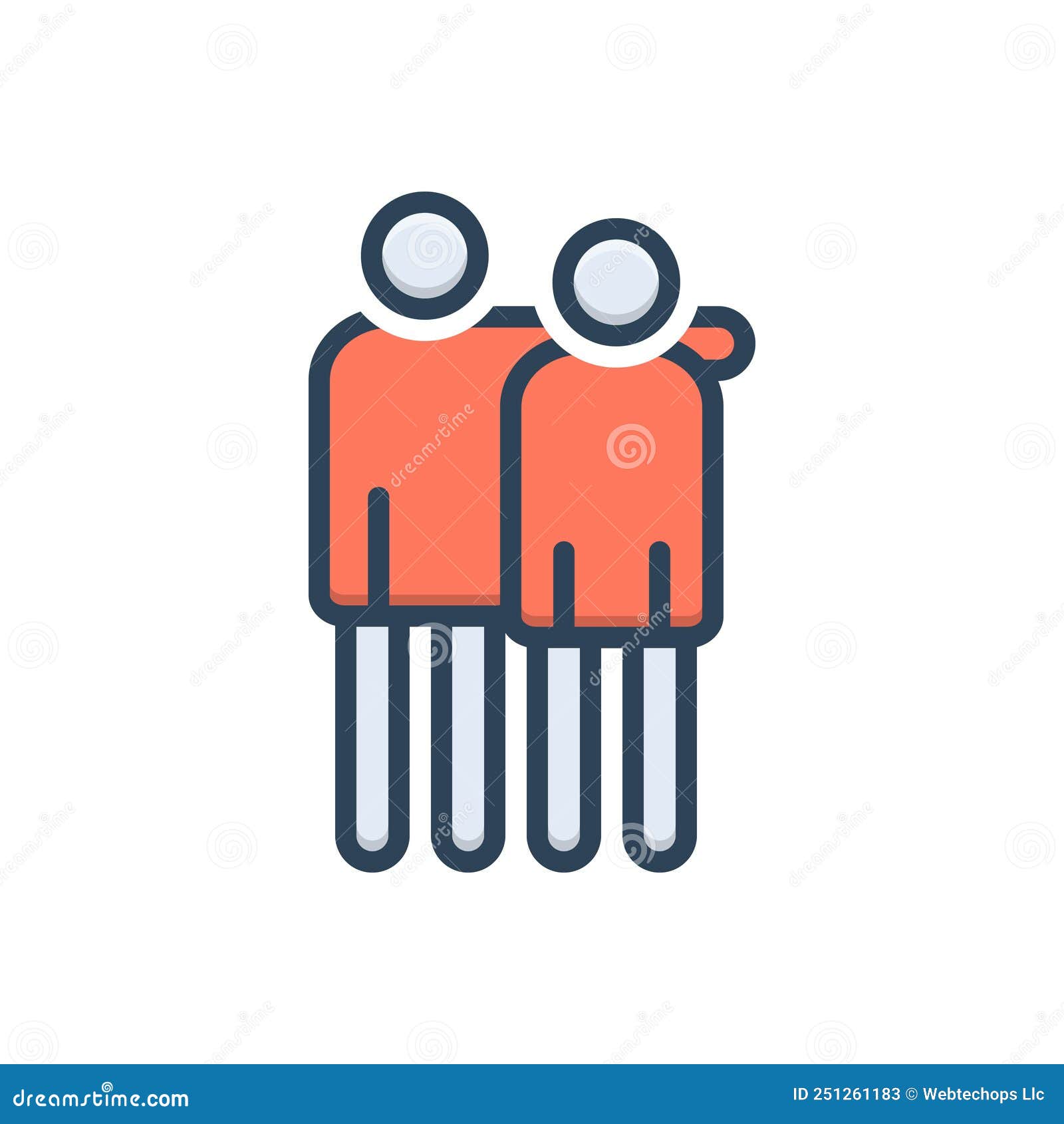 Color Illustration Icon for Brothers, People and Brethren Stock ...