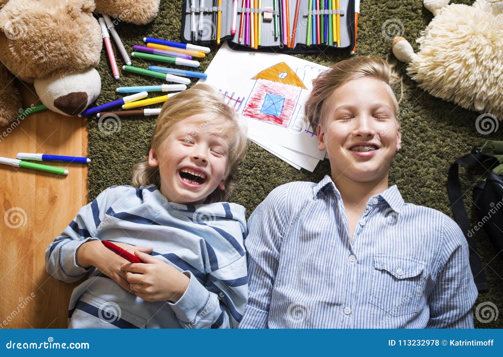 Brothers having fun stock photo. Image of closeup, beautiful - 113232978