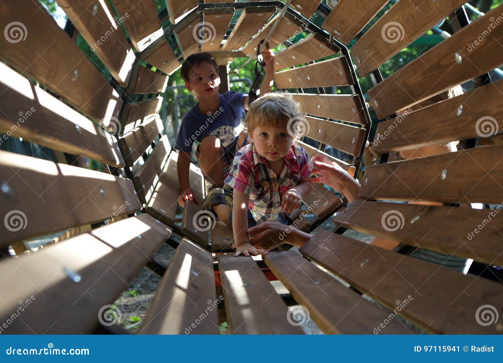 Brothers on Obstacle Course Stock Image - Image of pine, little: 97115941