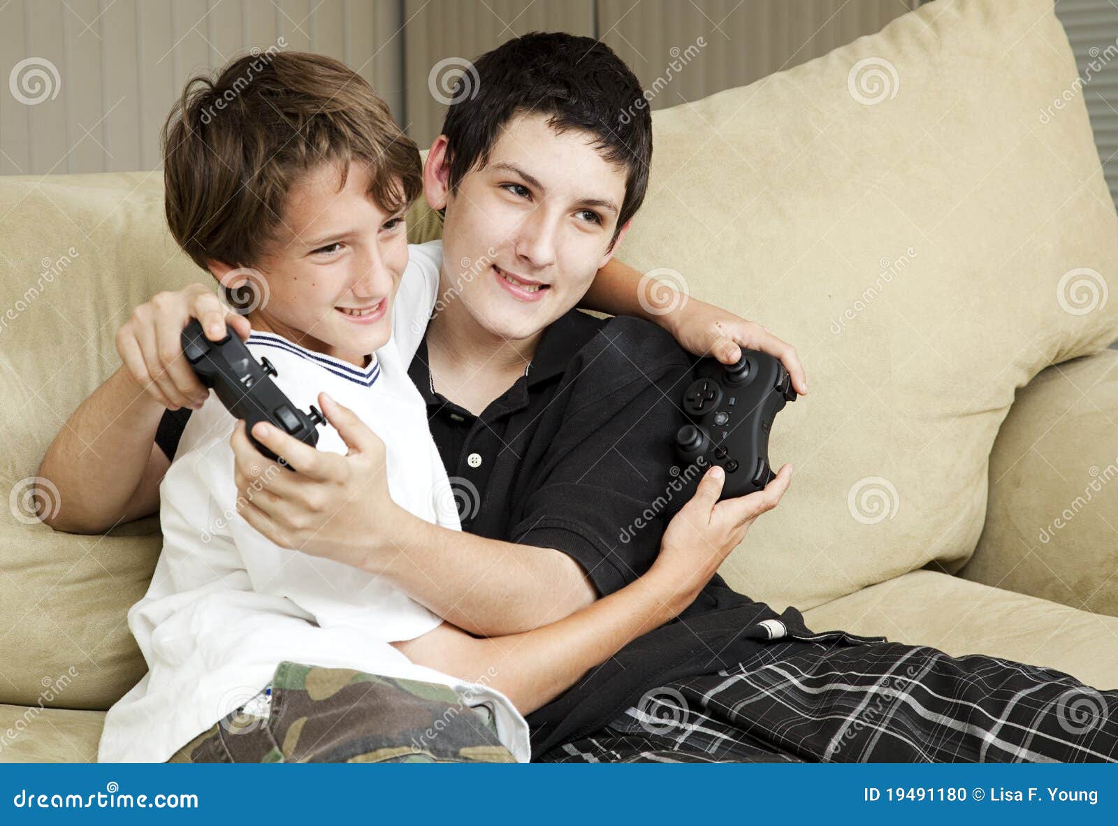 Brothers Playing Video Games Stock Photo - Image of lifestyle, console ... Brothers Playing Video Games Stock Photo - Image of lifestyle, console ...