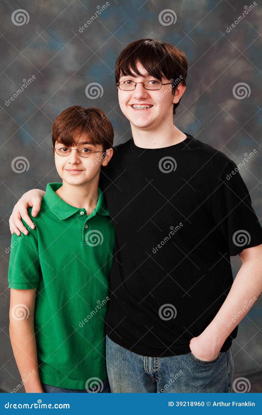 Brothers stock photo. Image of hugging, portrait, casual - 39218960