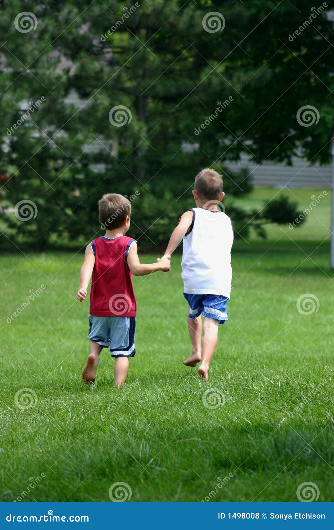 Brothers Running stock photo. Image of children, emotions - 1498008