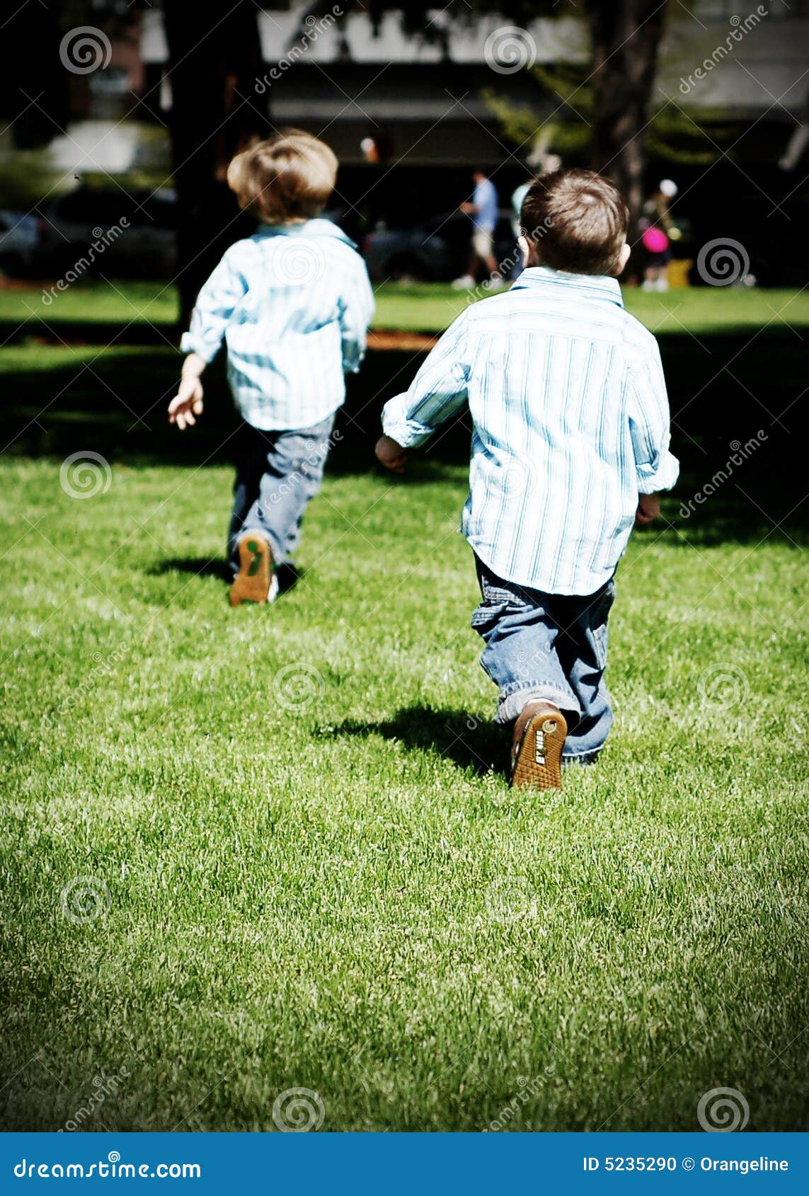 Brothers Running stock photo. Image of child, pretty, holiday - 5235290