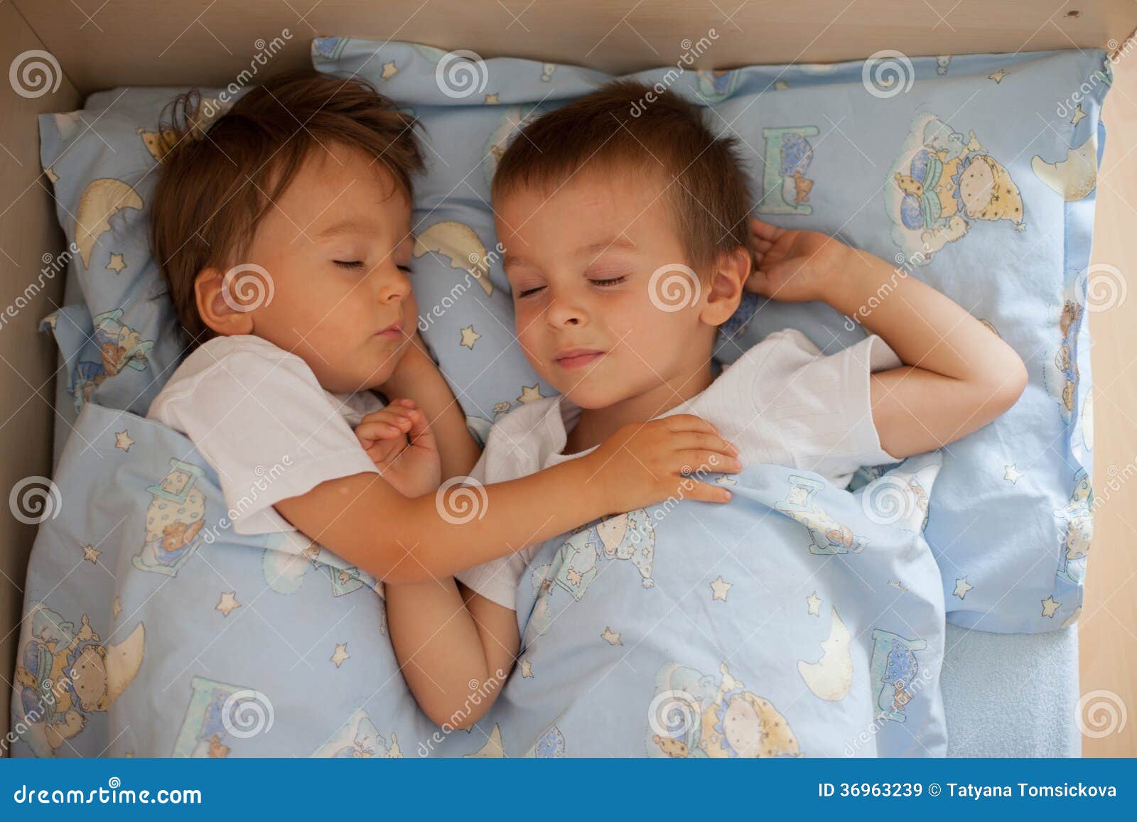 Brothers, Sleeping in the Afternoon Stock Image - Image of baby, white ...