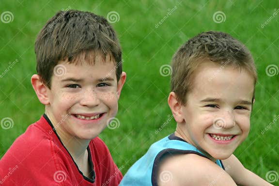 Brothers Smiling stock image. Image of life, cheerful - 2458821