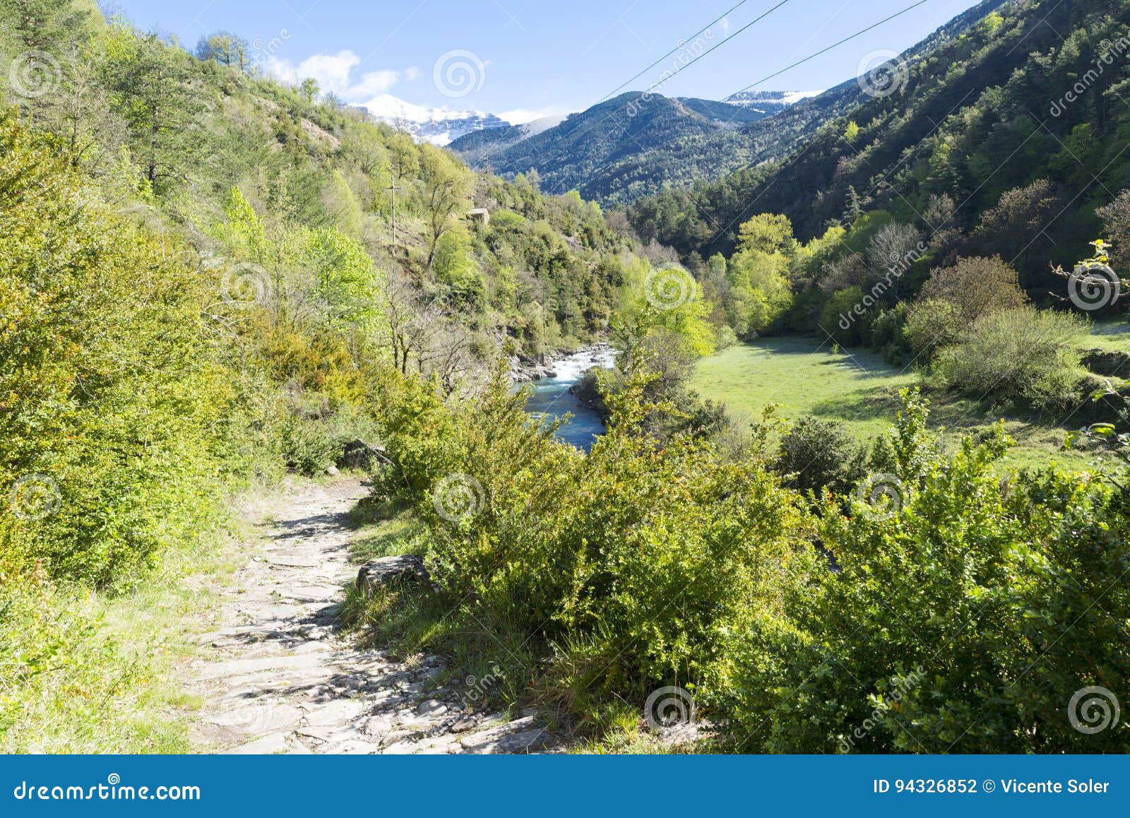 Broto landscape stock photo. Image of water, europe, aragon - 94326852