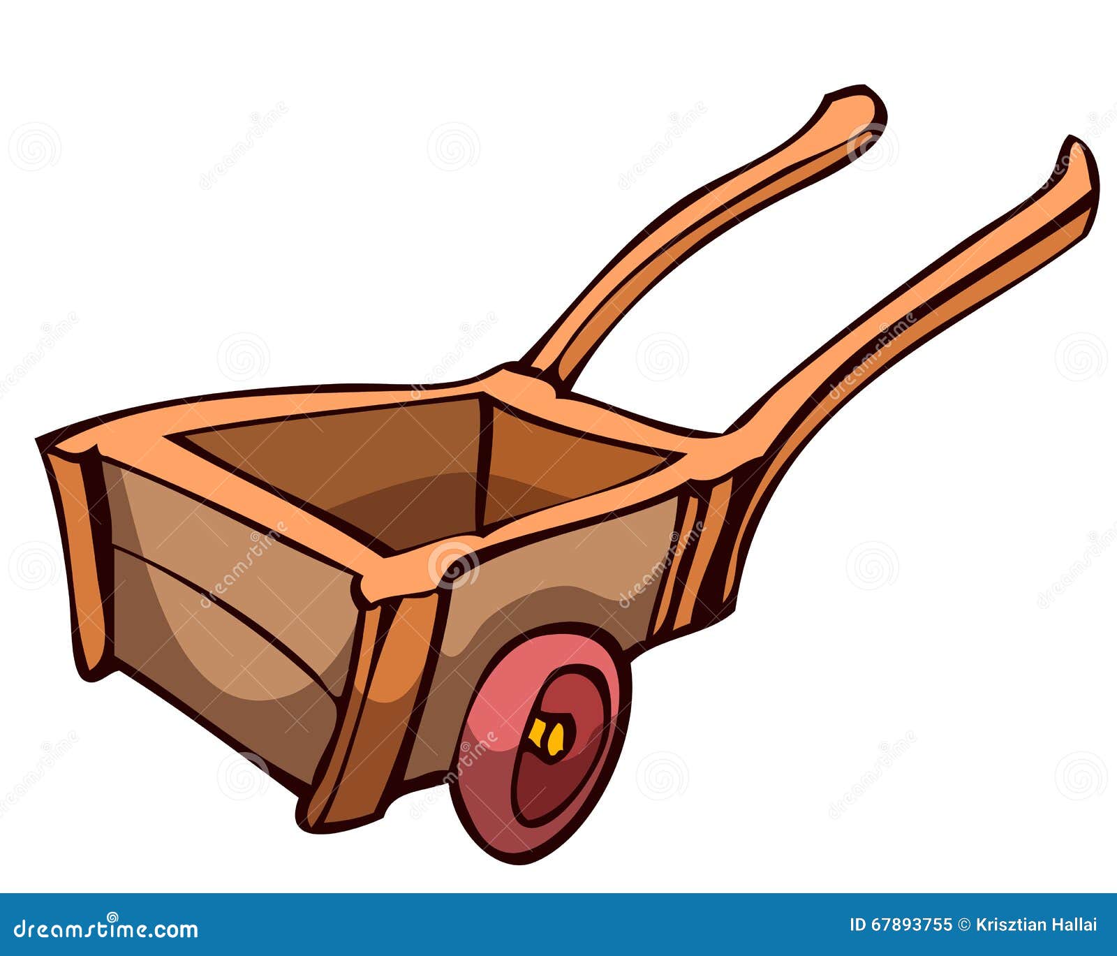 Brouette de bande dessinée illustration de vecteur. Illustration du ...