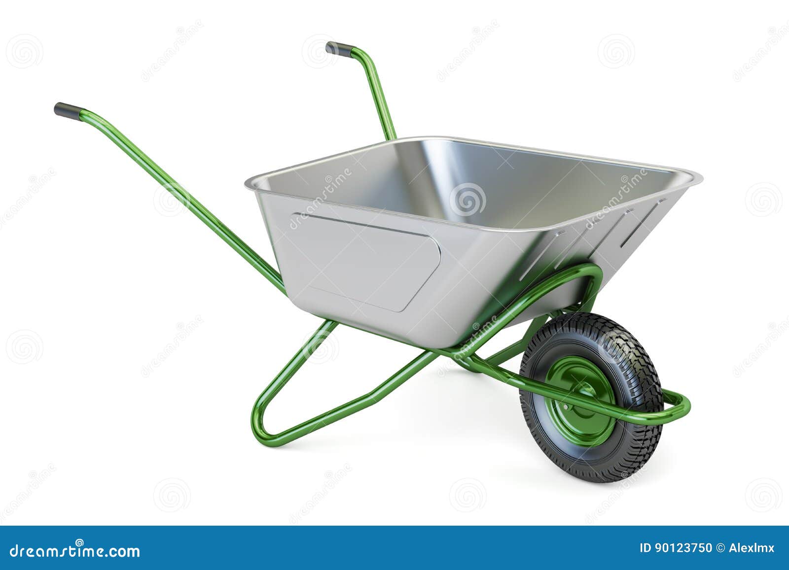 Brouette Verte De Jardin, Rendu 3D Illustration Stock - Illustration of ...