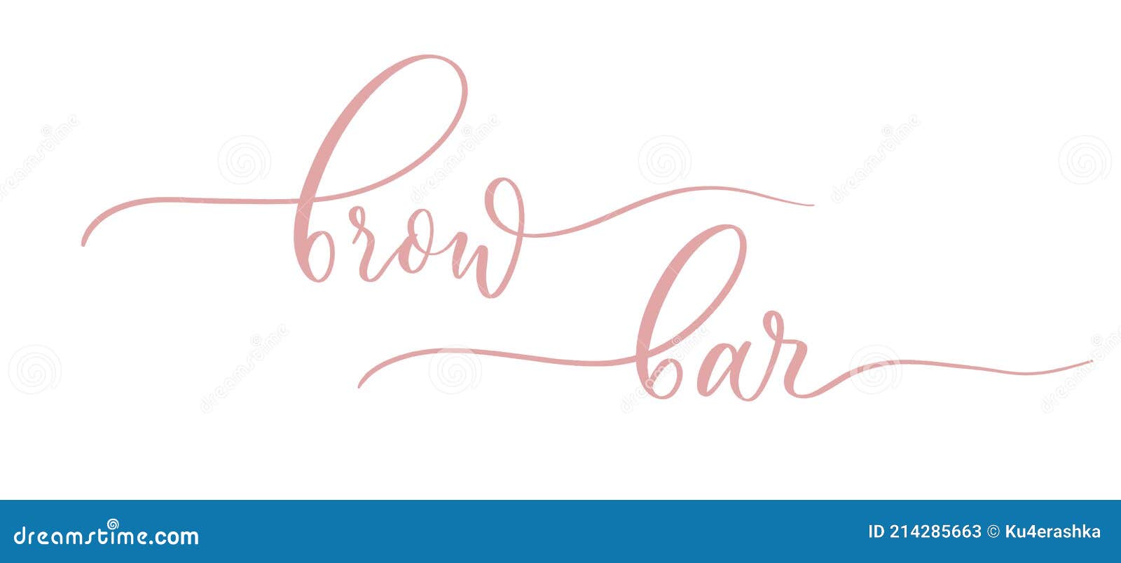 Brow Bar - Logo for a Brow Bar, Beauty Salon, Hand Calligraphy Stock ...