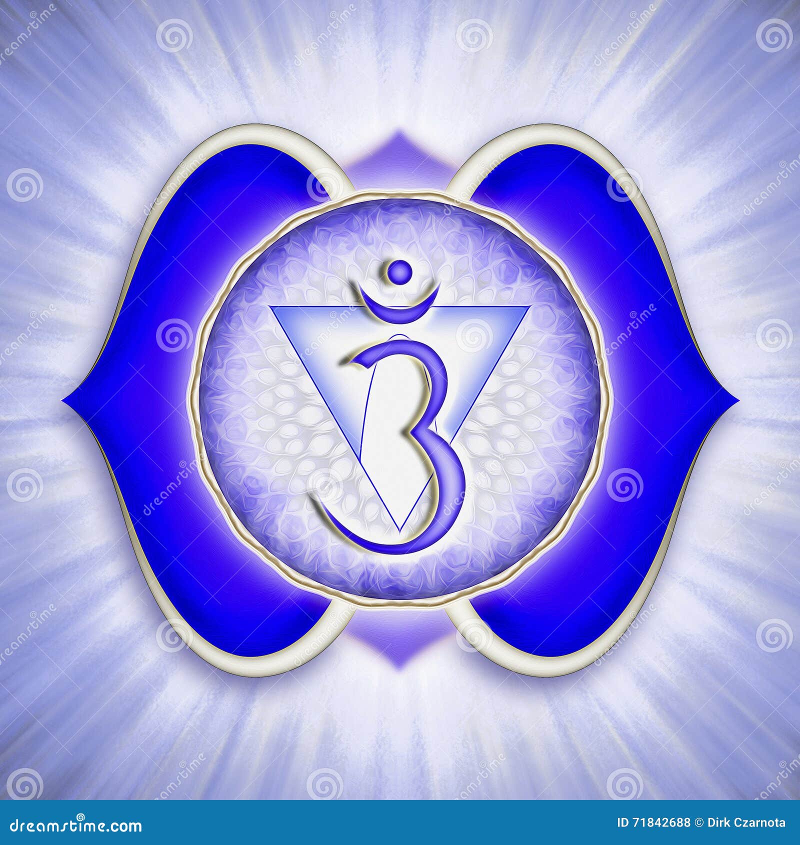 Brow Chakra Symbol stock illustration. Illustration of mandala - 71842688