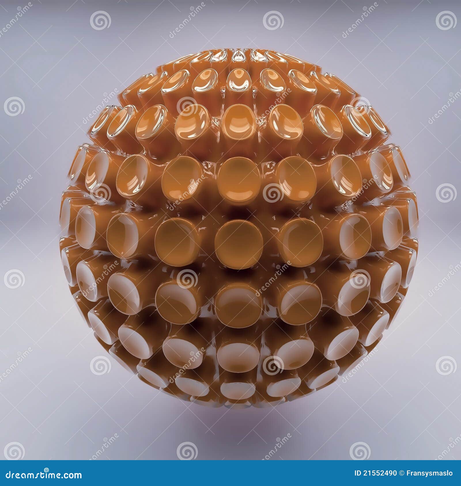 Brown 3d Sphere Abstraction Stock Illustration - Illustration of glossy ...