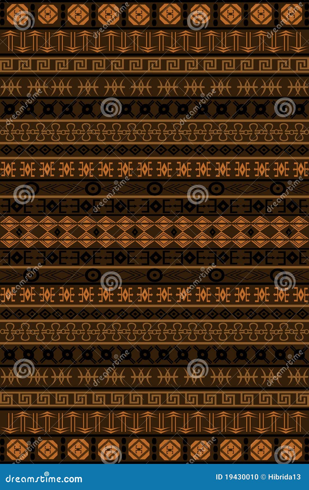 Brown African pattern stock illustration. Illustration of material ...