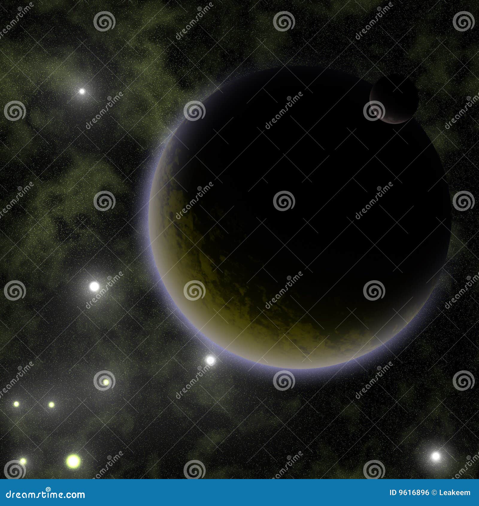 Alien Planet Beautiful Illustration Drawing | CartoonDealer.com #204442252