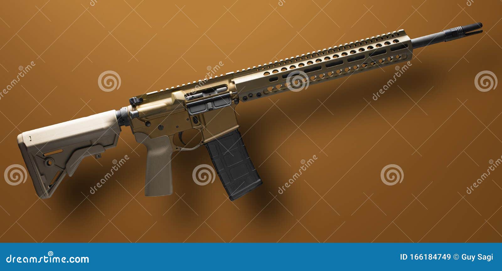 Brown AR-15 on a Brown Background Stock Image - Image of flash, rifle ...