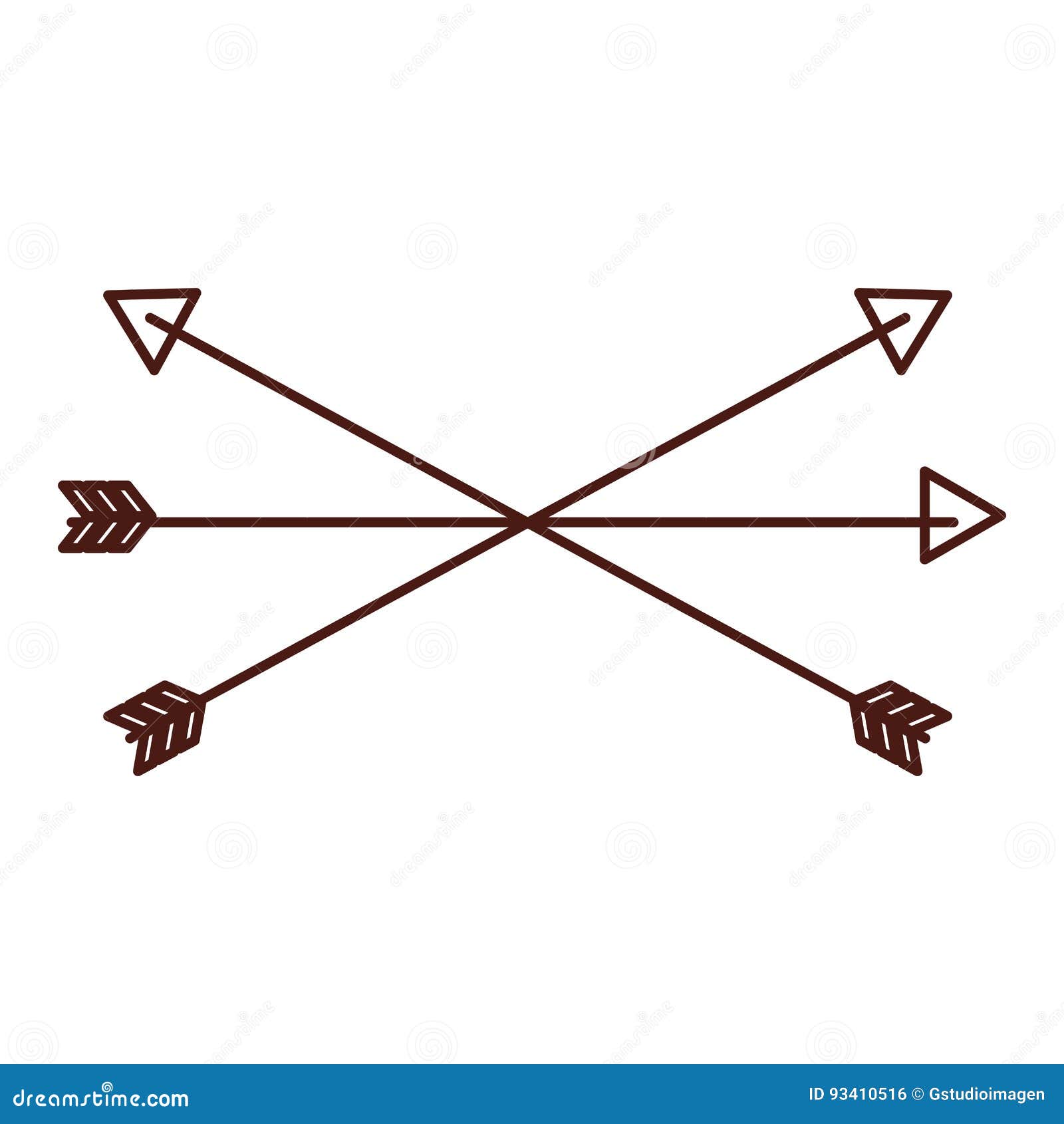 Brown arrow symbol icon stock vector. Illustration of rough - 93410516