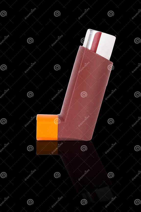 Brown Asthma inhaler stock photo. Image of breathing - 48410176