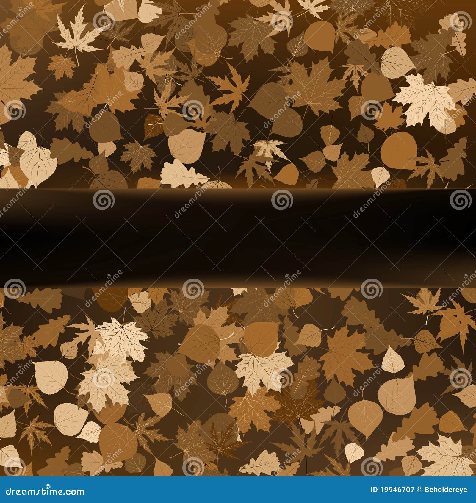 Brown Autumnal Design Template. EPS 8 Stock Vector - Illustration of ...
