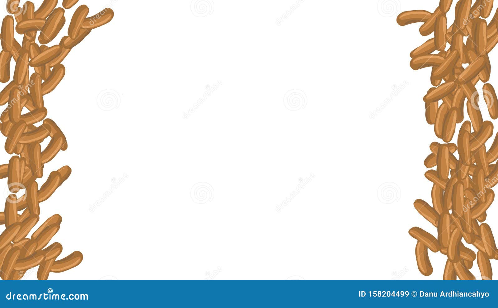 Brown Bacillus Bacteria with Copy Space Stock Illustration ...