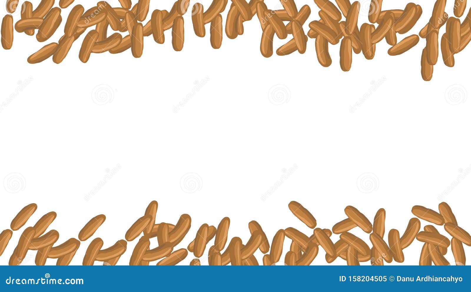 Brown Bacillus Bacteria with Copy Space Stock Illustration ...