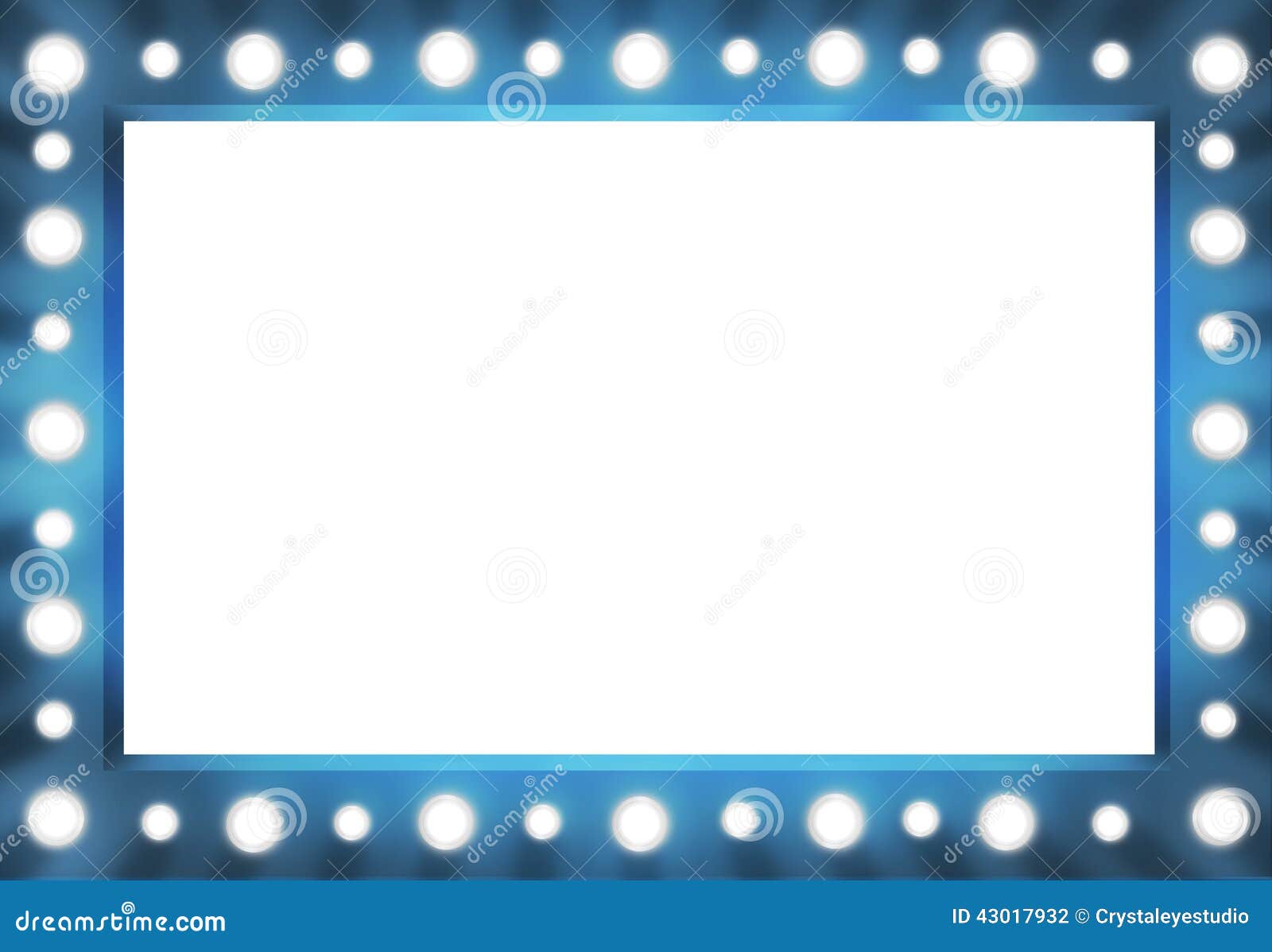 Brown Back Stage Light Mirror with White Space Background. Stock ...