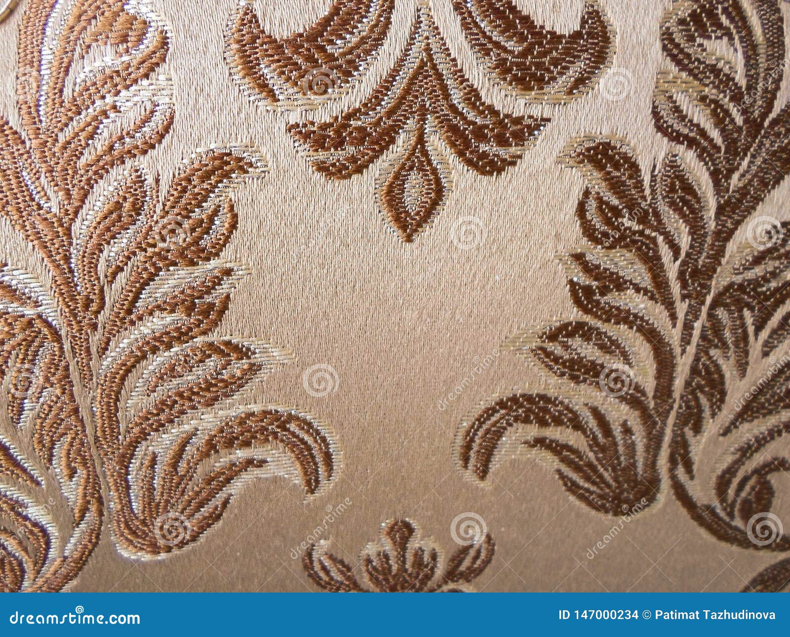 Brown Background with Embroidered Pattern. for Wallpaper, Fabrics Stock ...