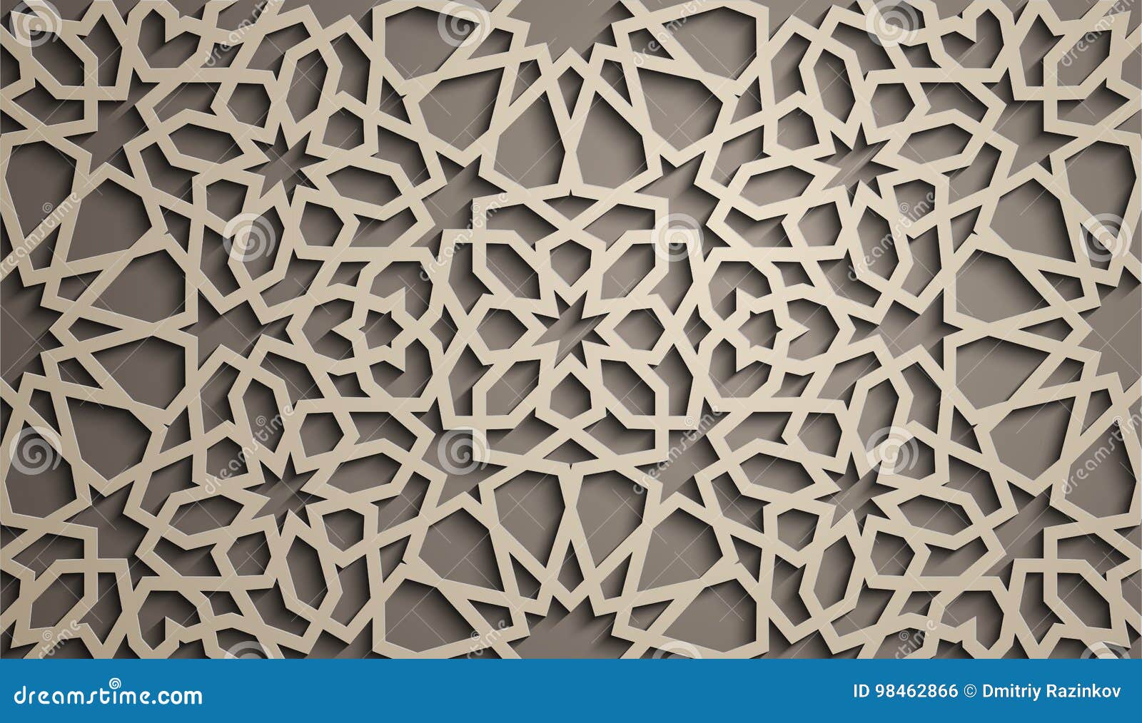 Brown Background . Islamic Ornament Vector , Persian Motiff . 3d ...