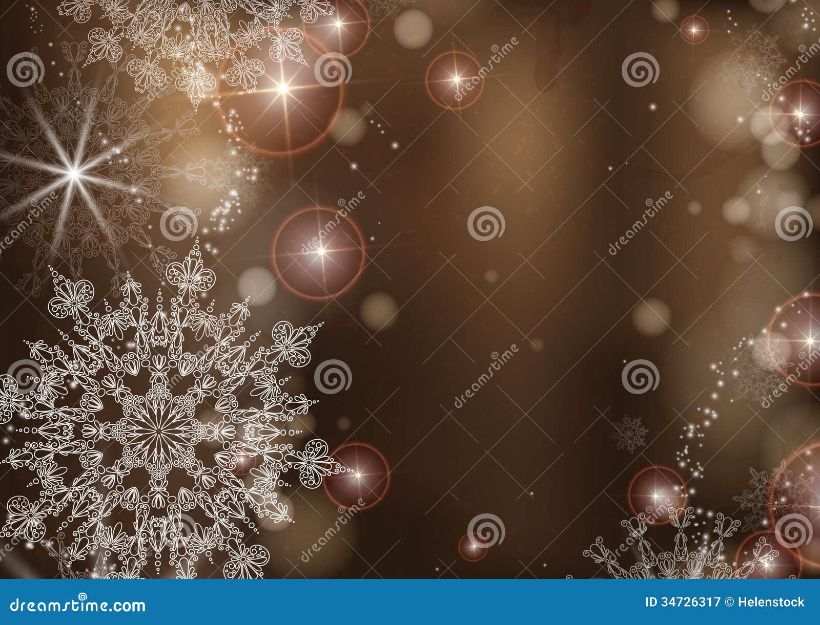 Brown Background with Snowflakes. Stock Vector - Illustration of merry ...