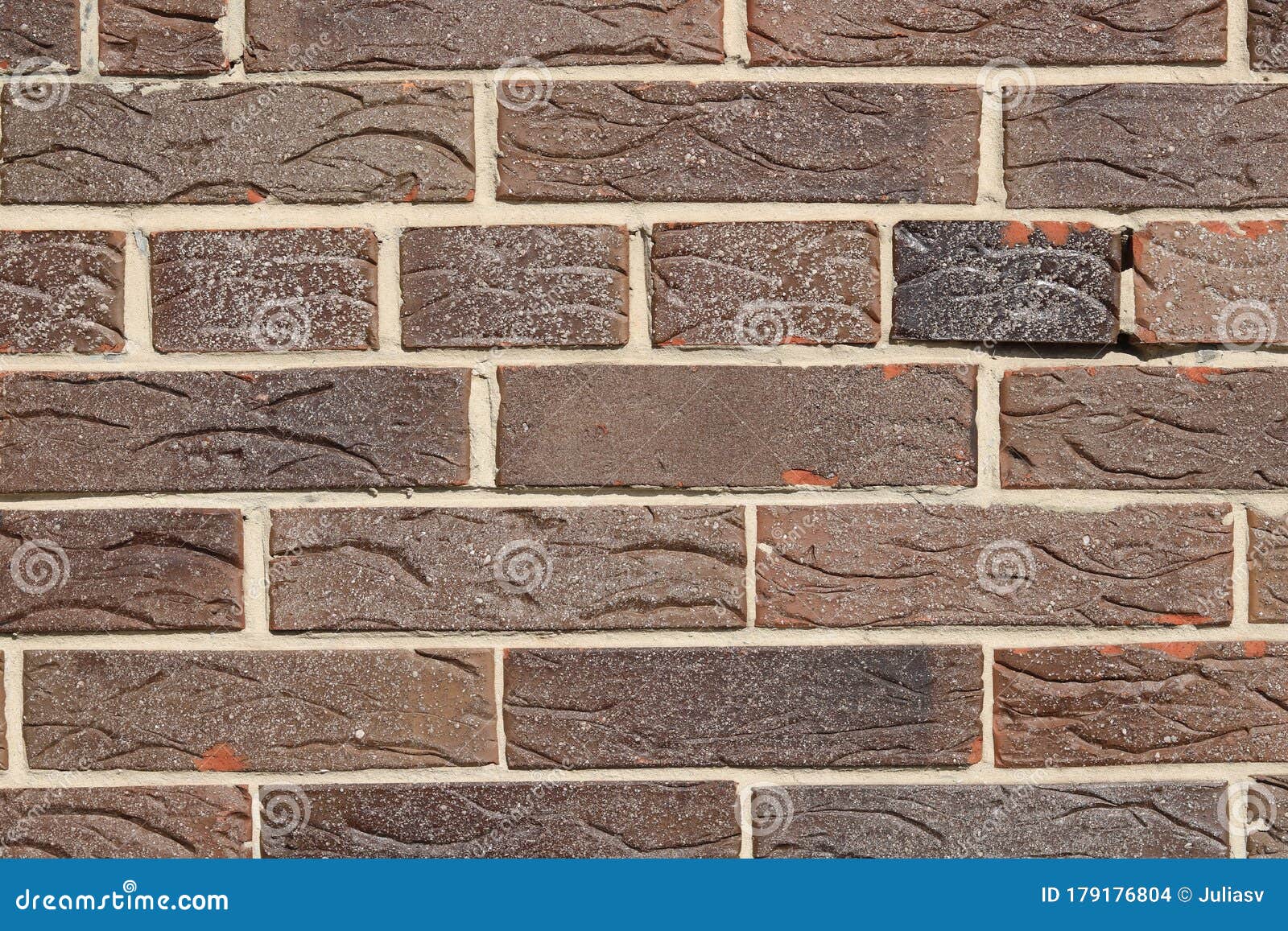 Brown Background of Unusual Building Brick Stock Photo - Image of ...