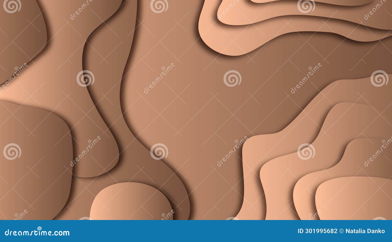 Brown Background from Various Shapes with Shadow Superimposed on a ...
