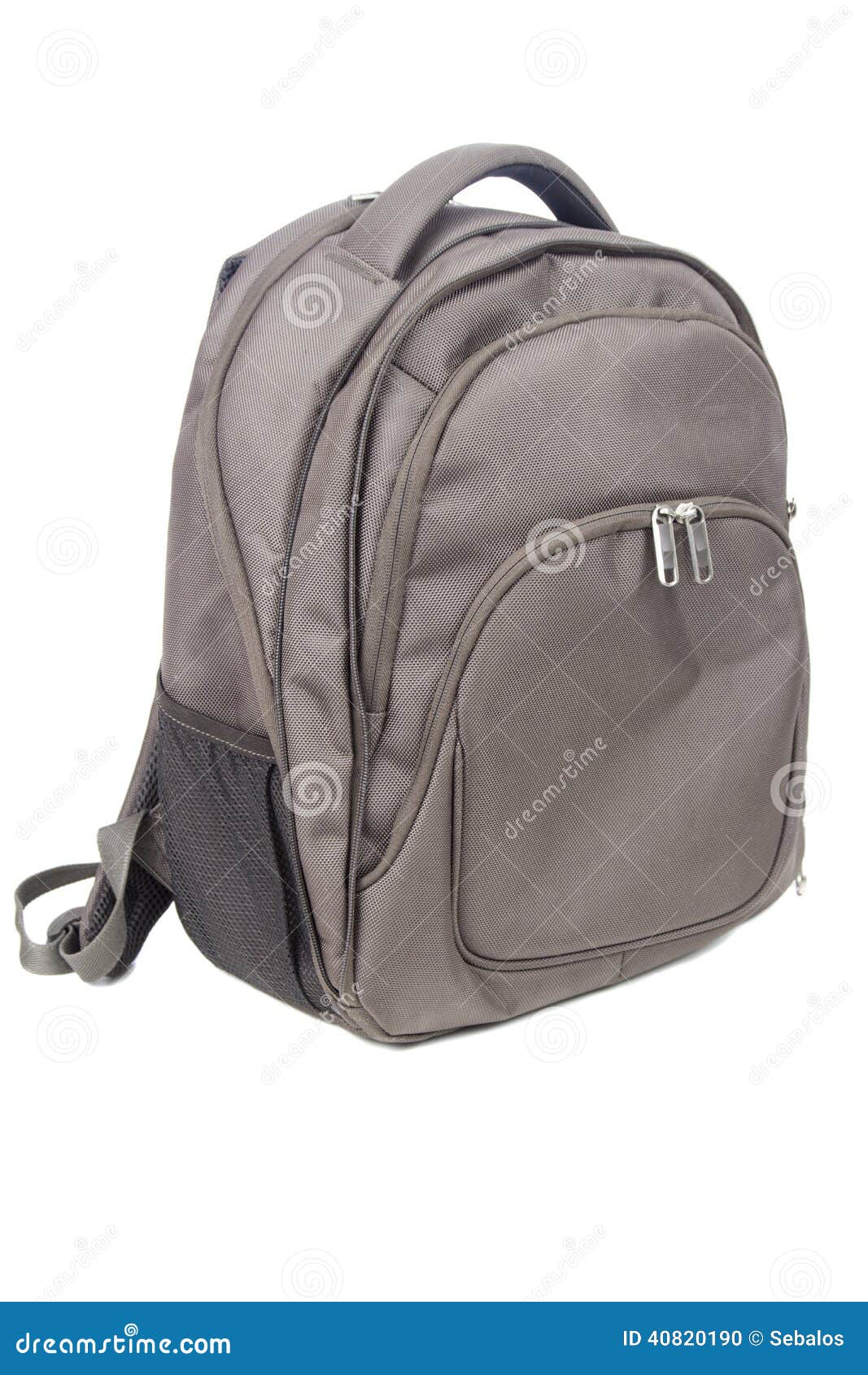 Brown backpack stock photo. Image of brown, carry, full - 40820190