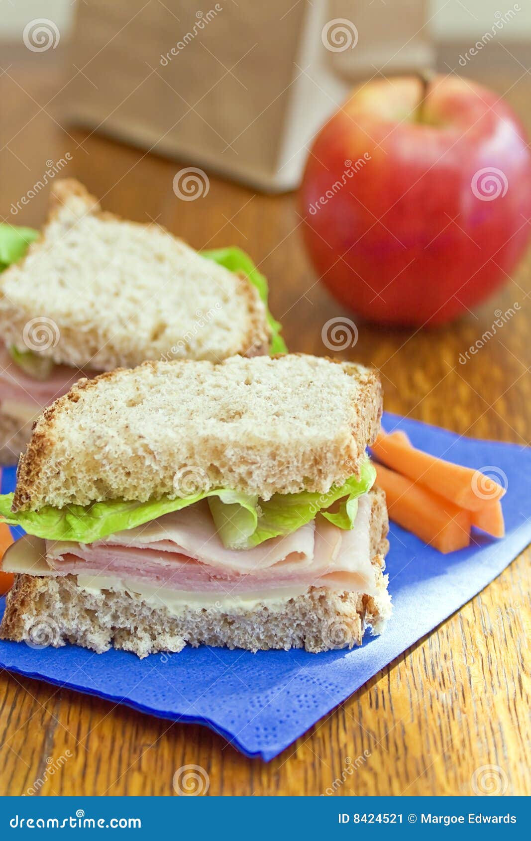 Brown bag lunch stock image. Image of work, fresh, apple - 8424521