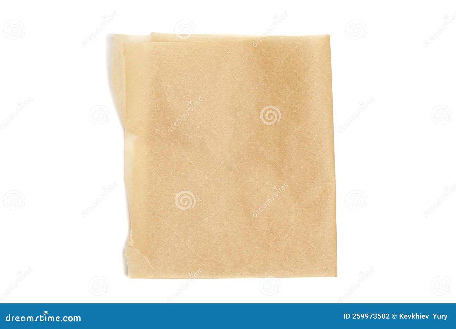 Brown Baking Paper Sheets Isolated on White Background, Stock Photo ...