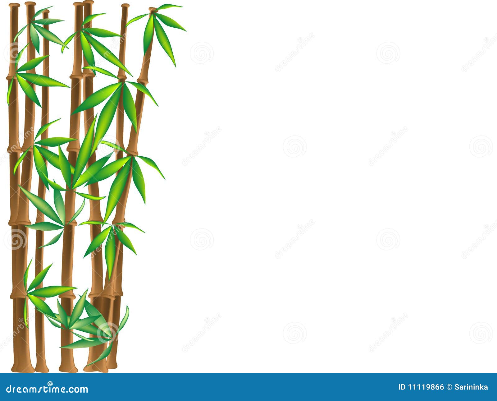 Brown Bamboo Stems Border With Old Papyrus Background Cartoon Vector ...