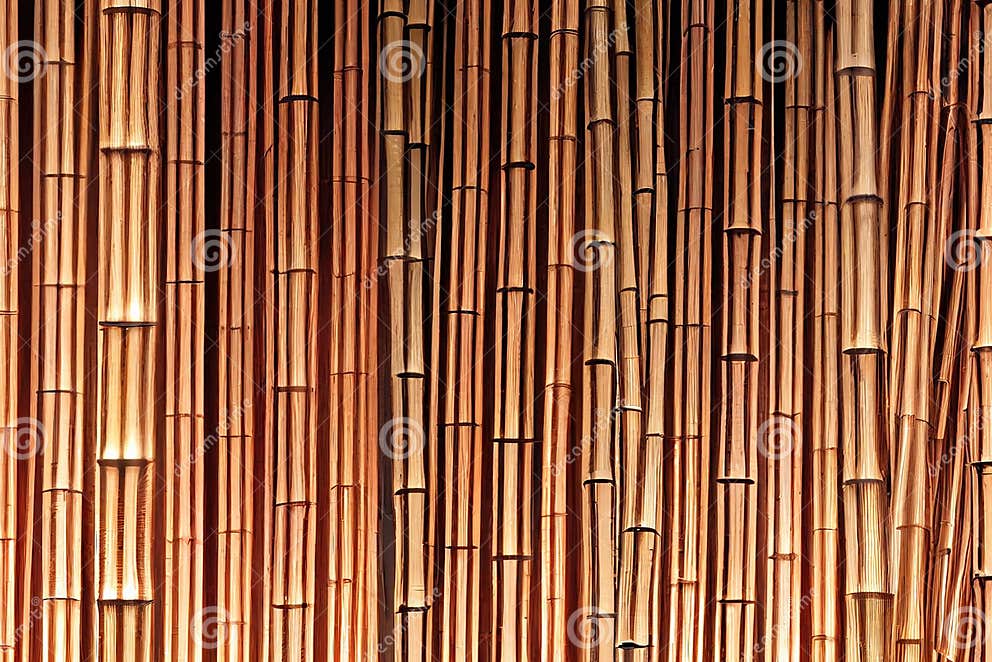Brown Bamboo Stick Pattern Background Stock Illustration - Illustration ...