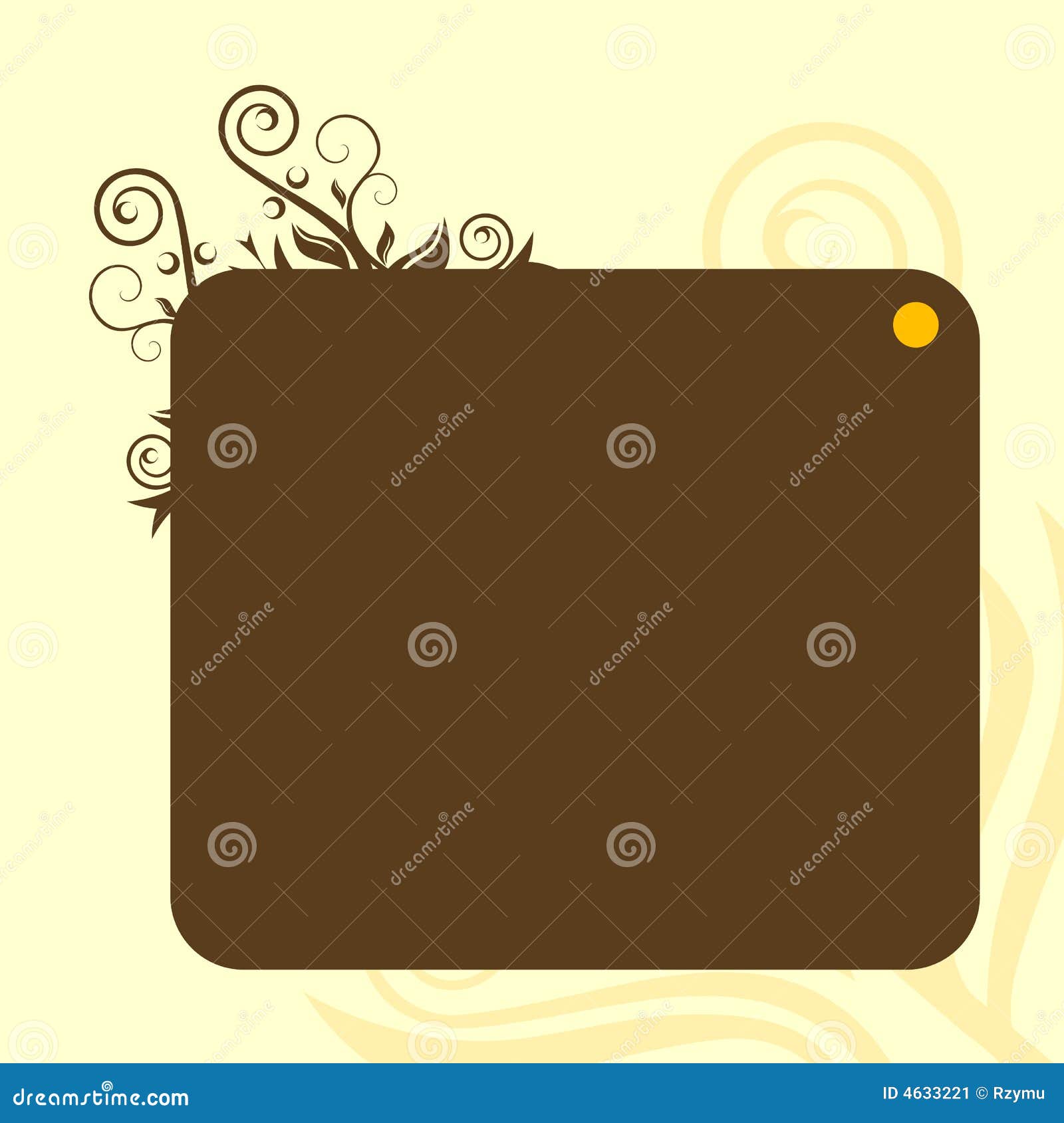Brown banner stock vector. Illustration of crown, drips - 4633221