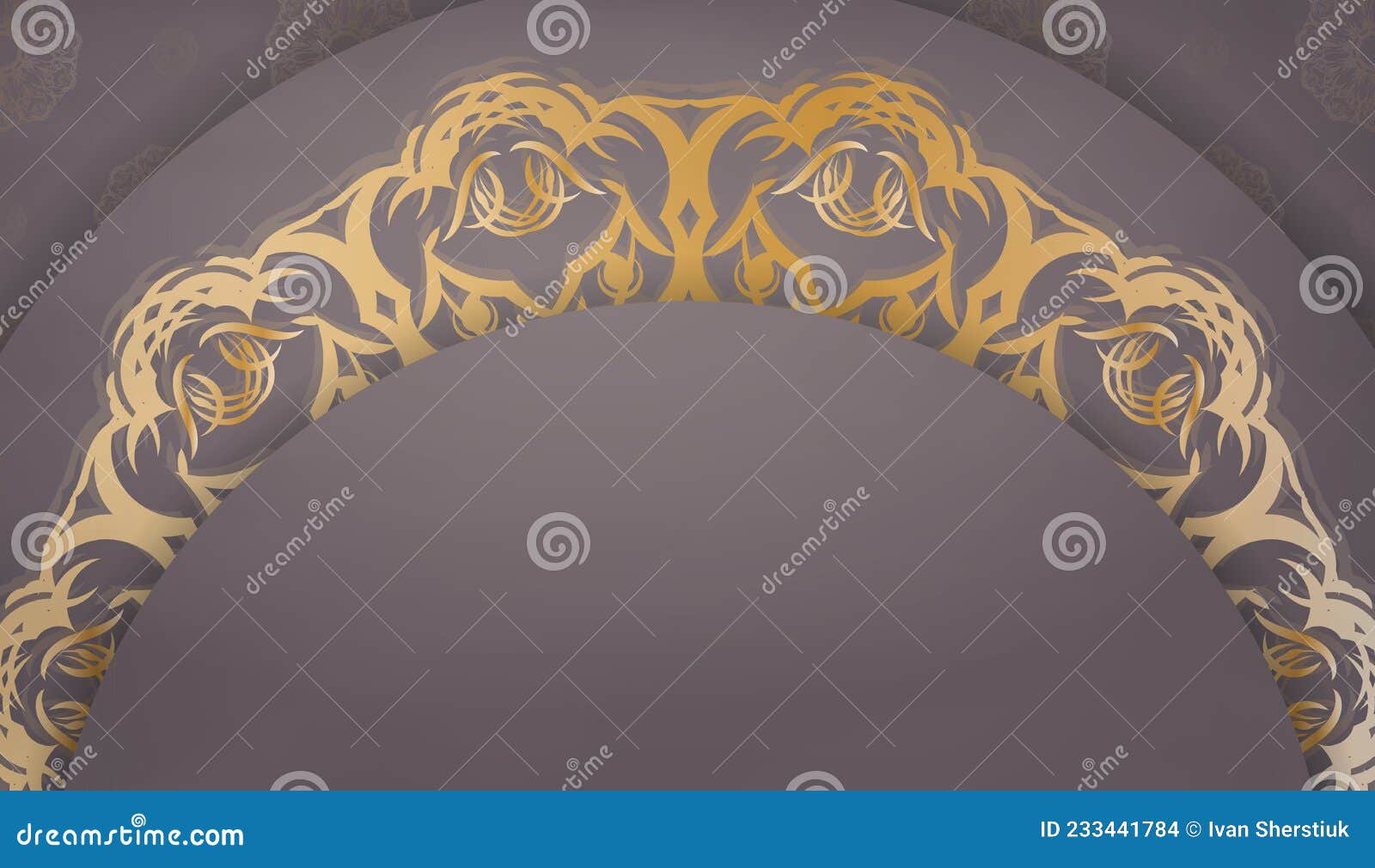 Brown Banner with Vintage Gold Pattern and Text Space Stock Vector ...