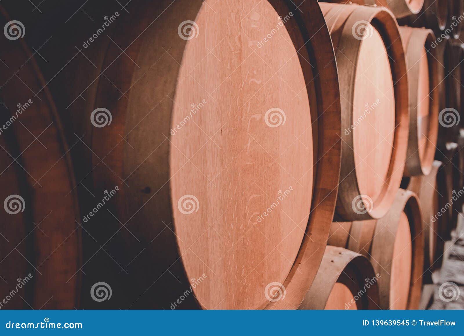 Brown barrels of wine stock image. Image of cellar, porto - 139639545