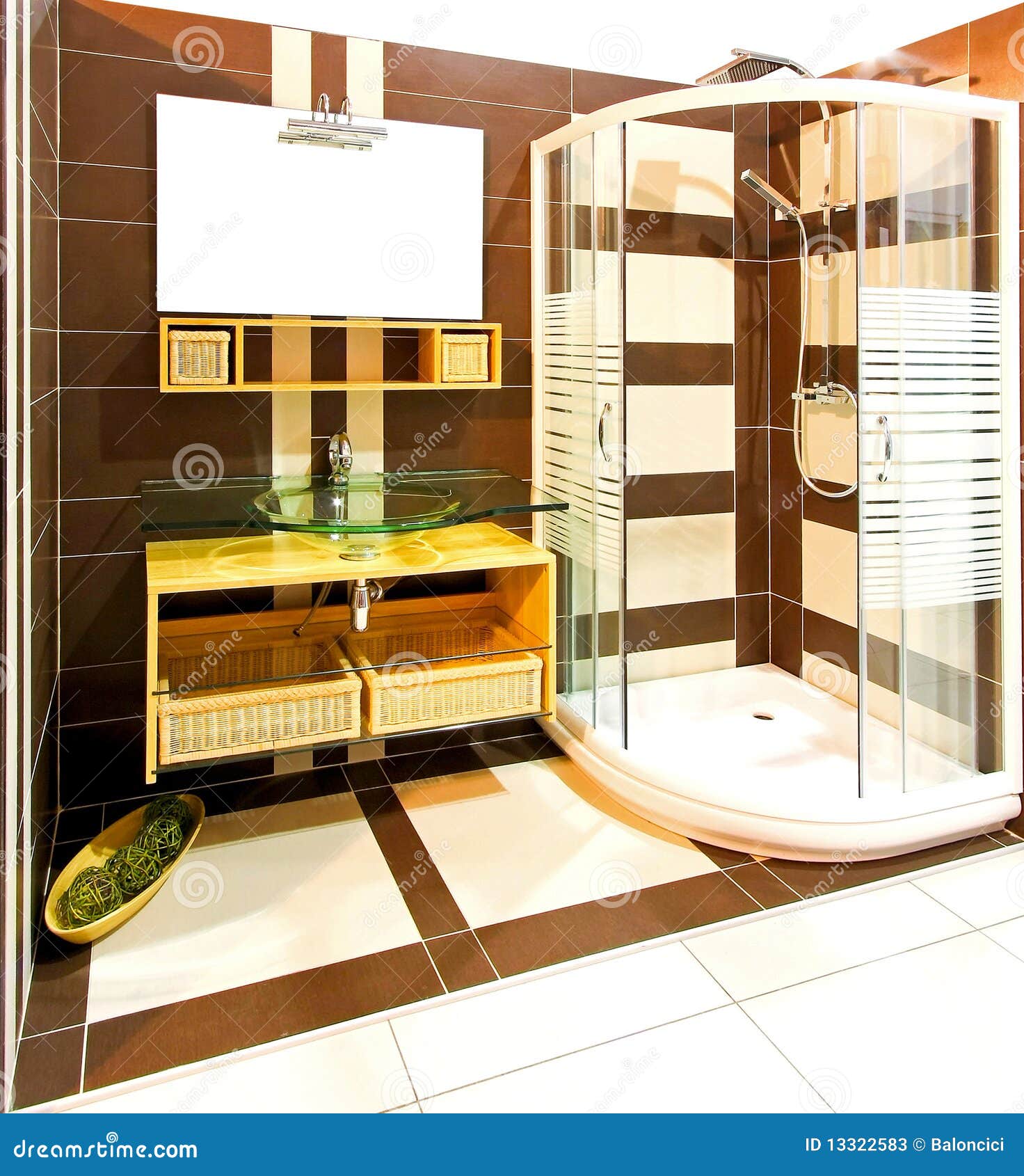 Brown bathroom shower stock image. Image of wooden, sink - 13322583