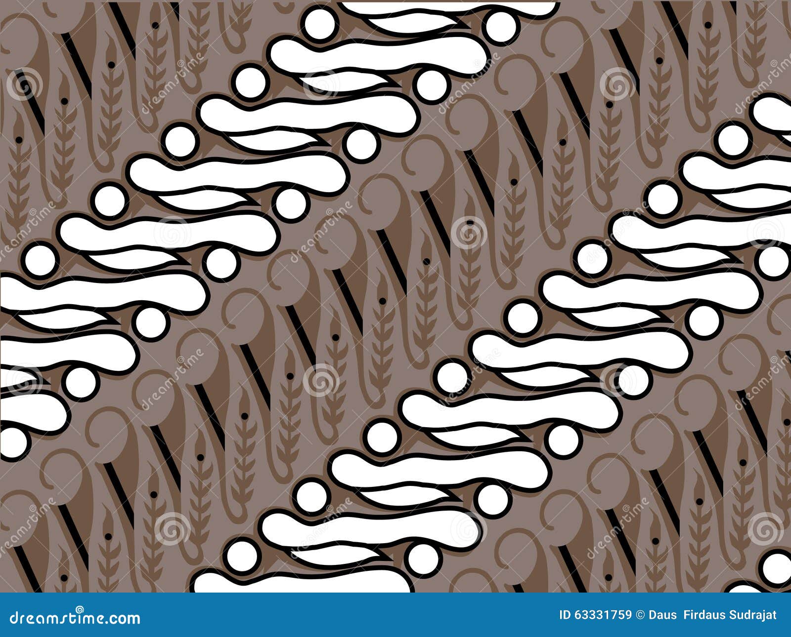 Brown batik pattern stock vector. Illustration of ethnicity - 63331759