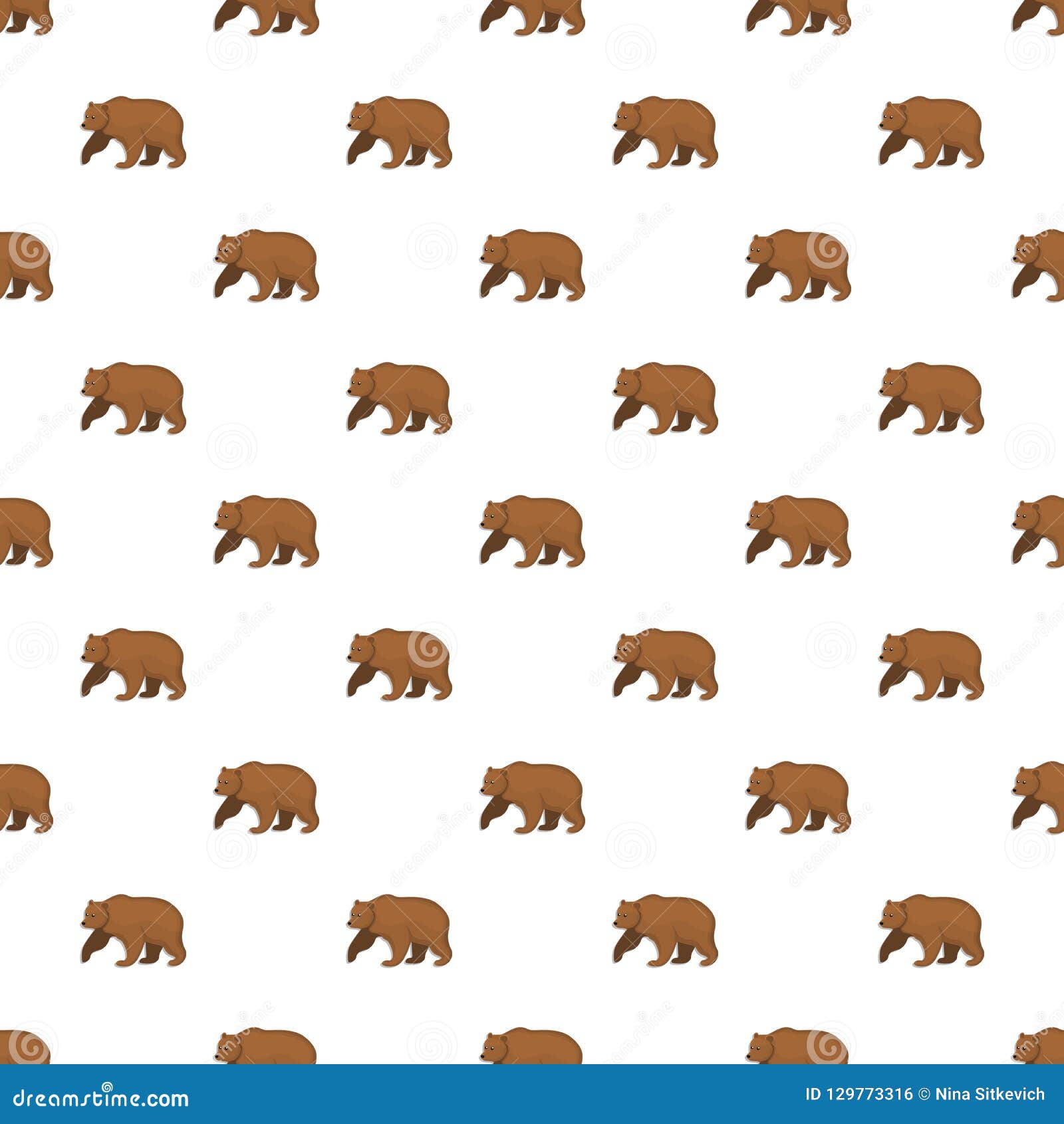 Brown Bear Pattern Seamless Stock Vector - Illustration of geometric ...
