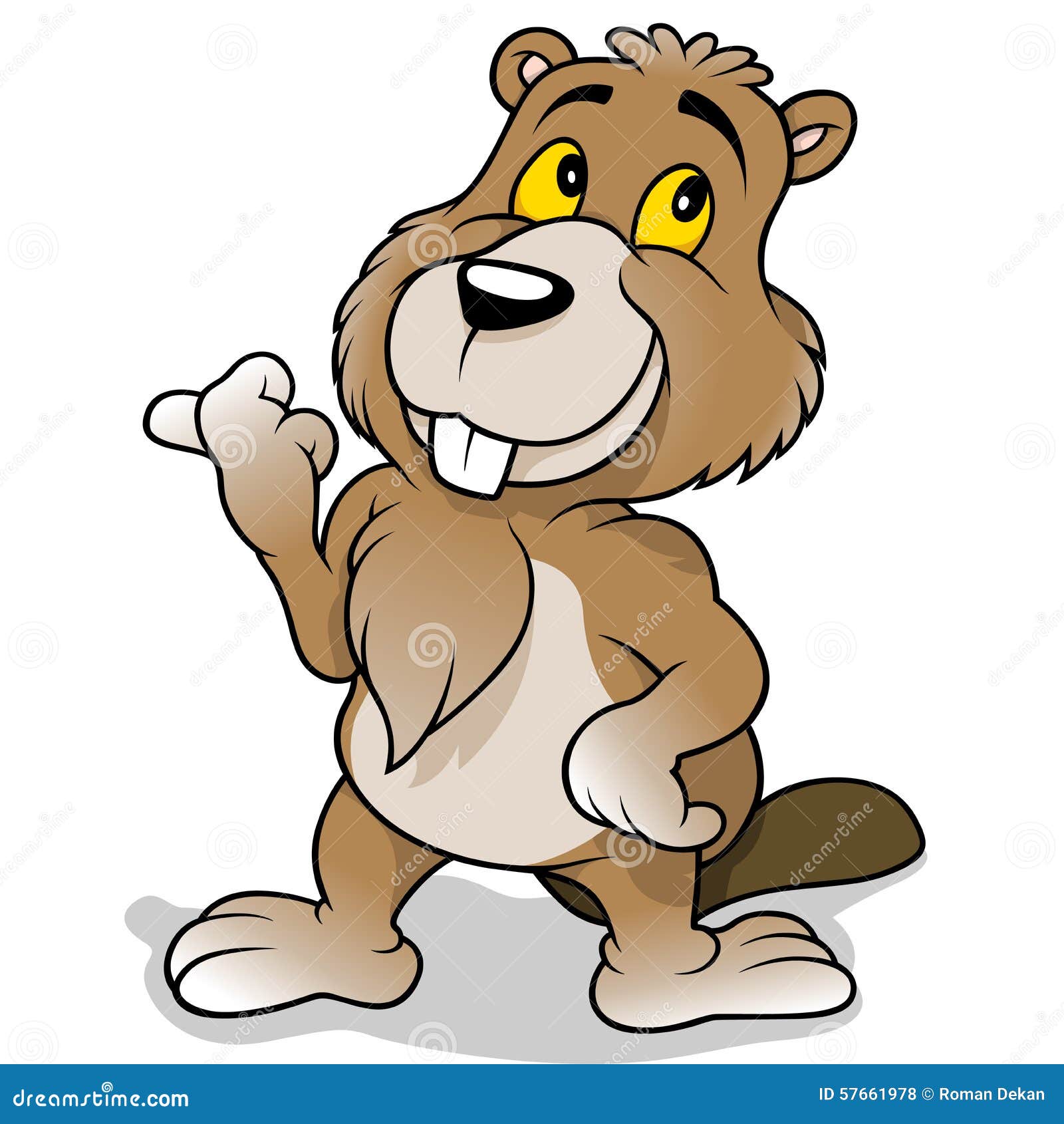 2 Beaver Cartoons Vector Illustration | CartoonDealer.com #8305334