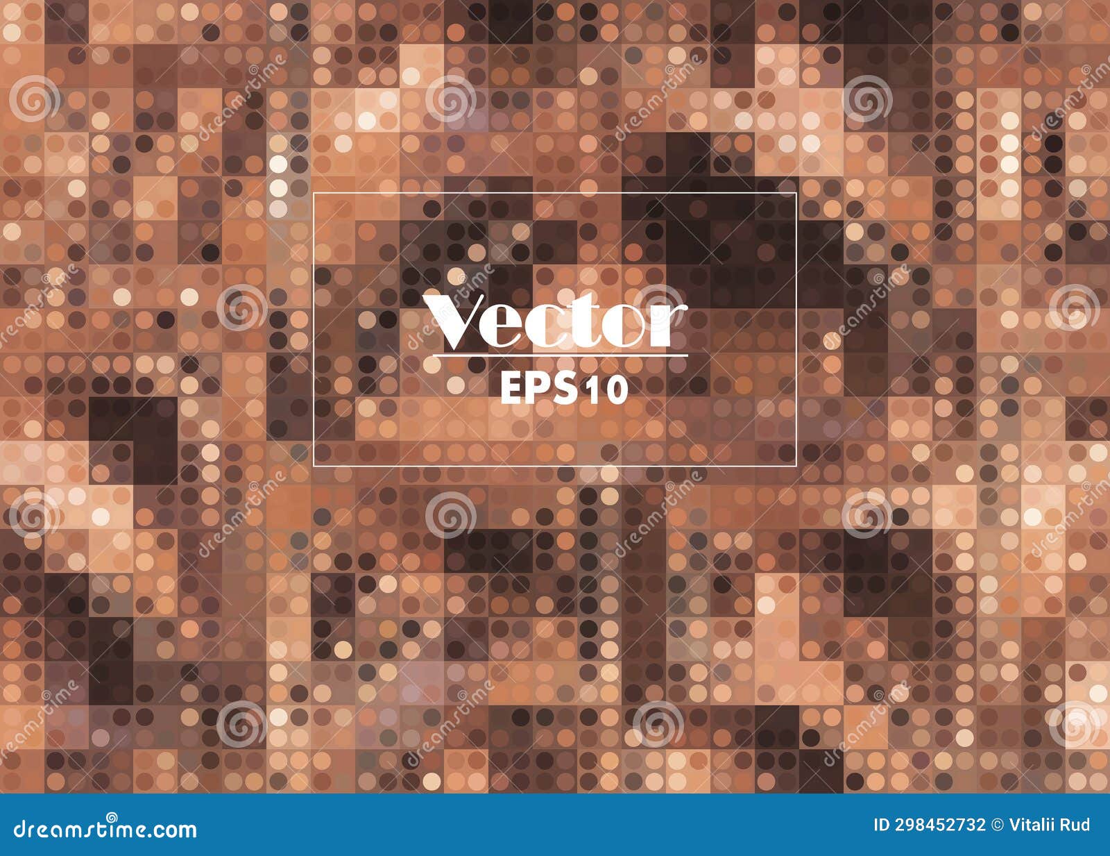 Brown and Beige Abstract Pixel Vector Image Stock Illustration ...