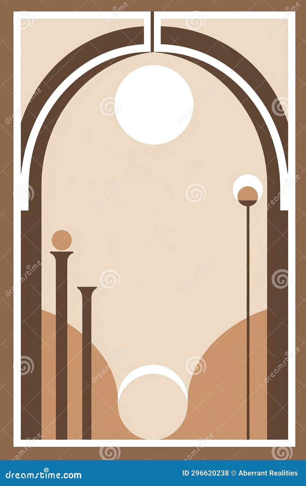 Arch And Pillars On White Background. 3d Render Image Royalty-Free ...