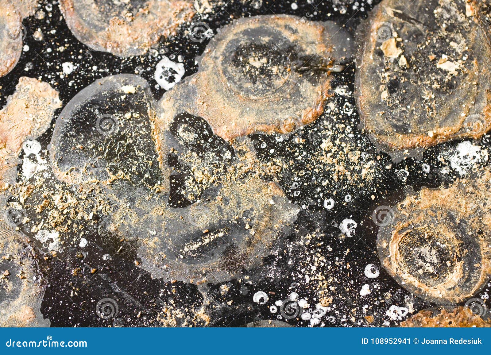 Brown and Beige Ellipses on a Black Background Stock Image - Image of ...