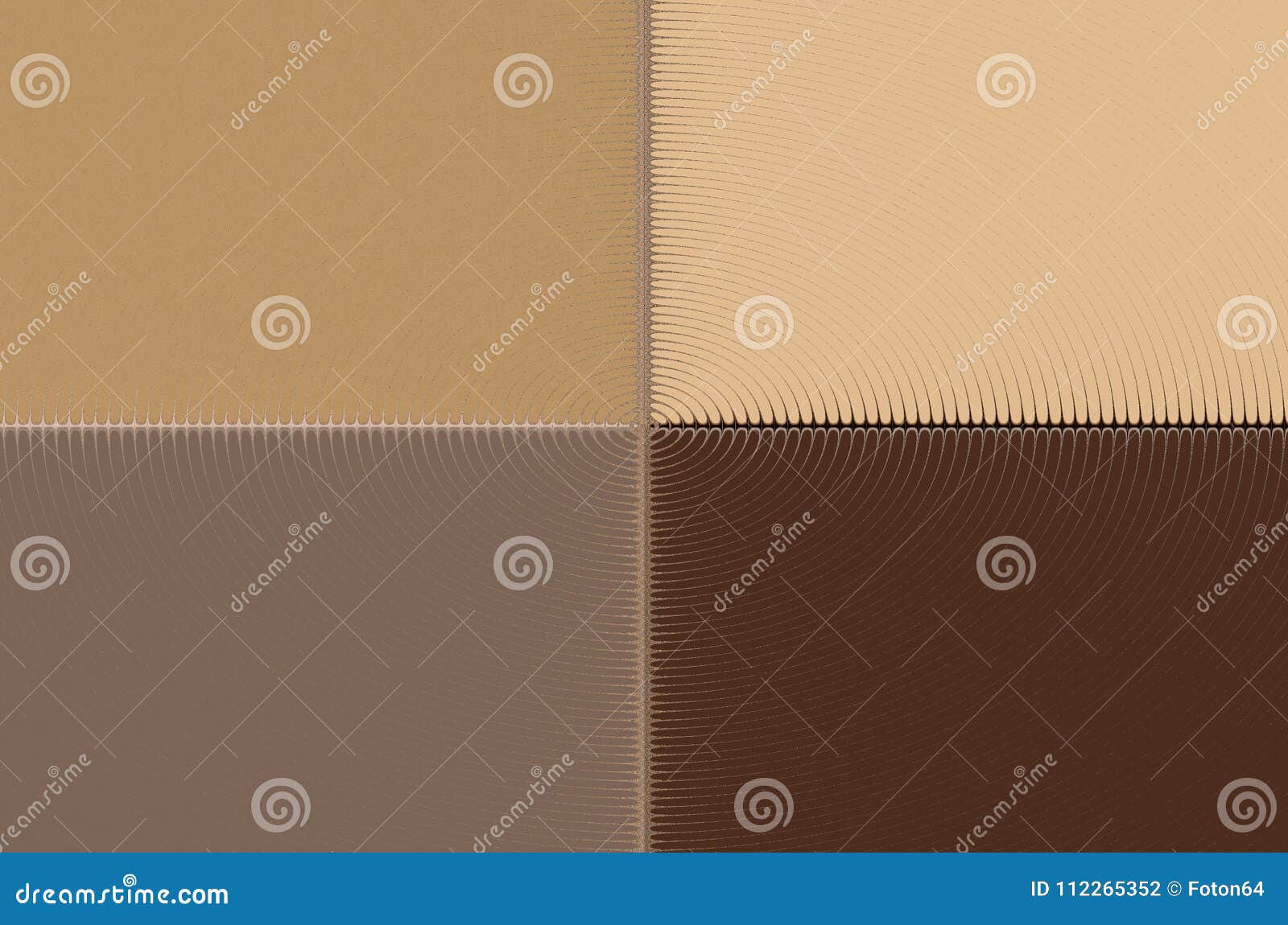 Brown Beige Four Quadrants Concentric Circles Abstract Computer ...