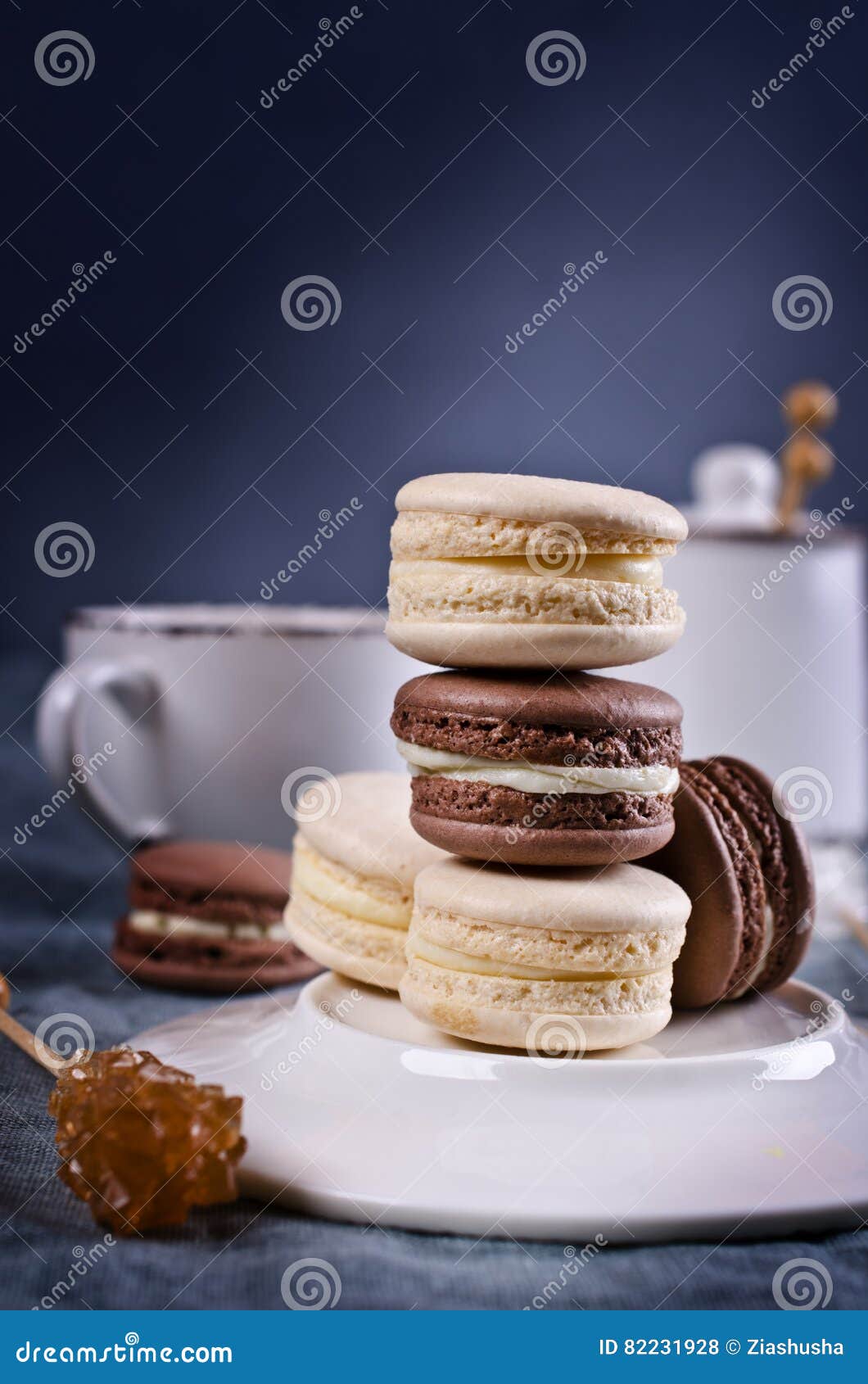 Brown and beige macaroon stock photo. Image of brown - 82231928