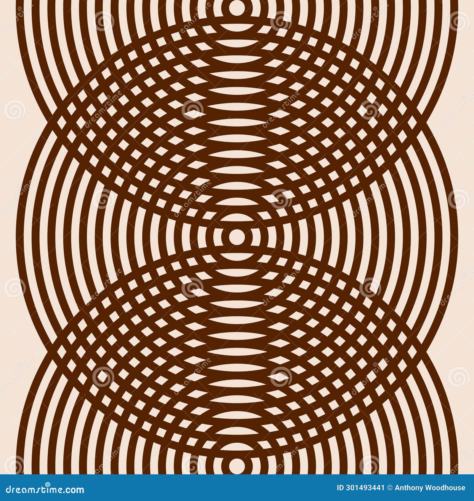 Brown and Beige Vector Graphic of Overlapping Concentric Circles Stock ...