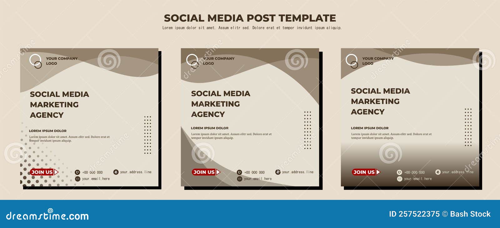 Social Media Post Template Modern Design, for Digital Marketing Online ...
